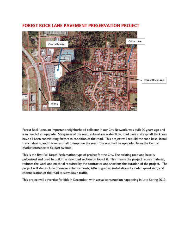 FOREST ROCK LANE PAVEMENT PRESERVATION PROJECT | City of Poulsbo